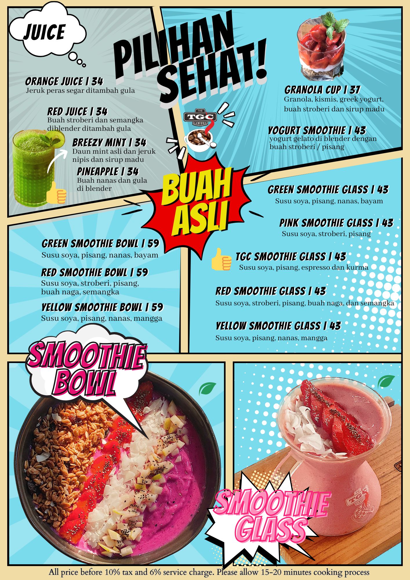 BUKU Menu TGC BASRA – coffee TGC