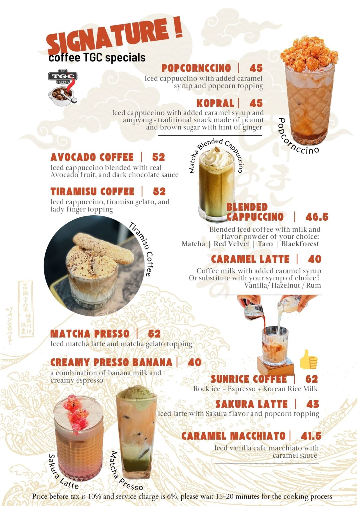 BUKU Menu TGC BASRA – coffee TGC