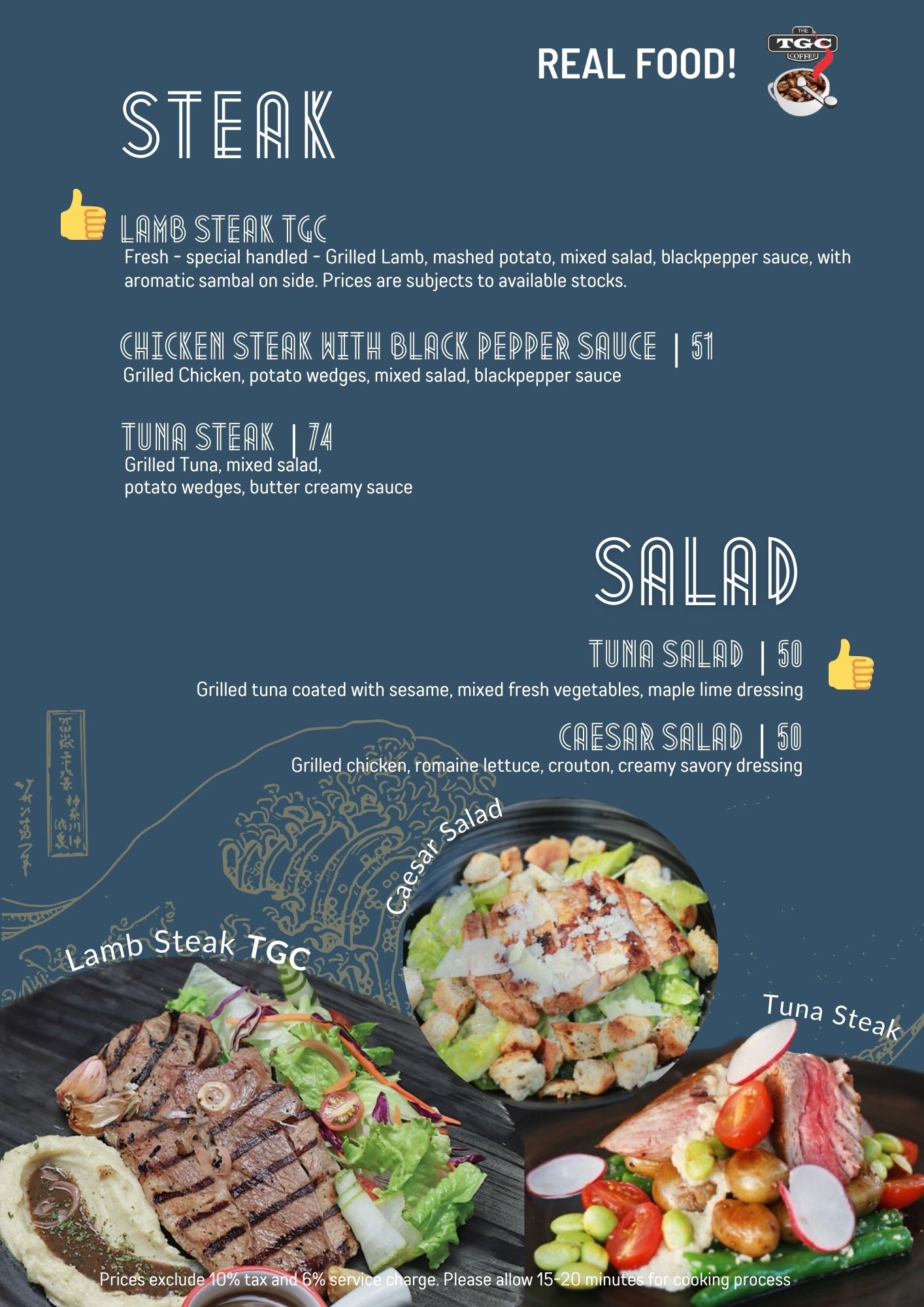 BUKU menu TGC Loop – coffee TGC