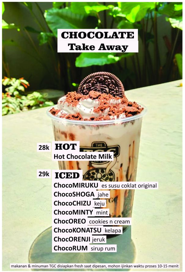 MENU ONLINE – coffee TGC